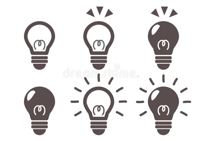 Illustration of a Light Bulb Glowing with a Flashing Image Stock Vector ...