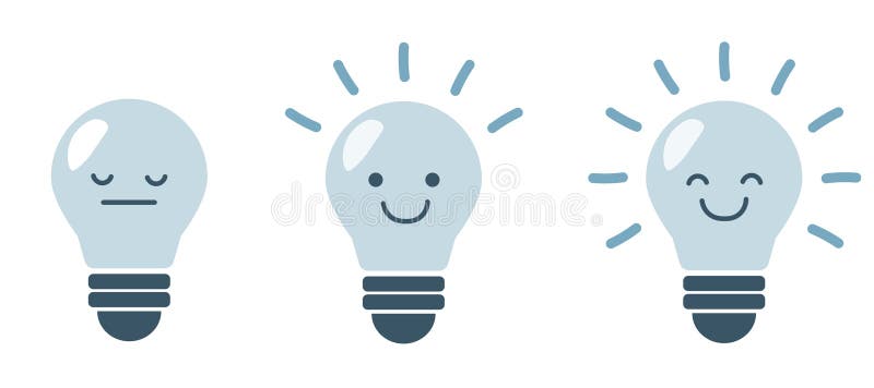 Illustration of a Light Bulb Glowing with a Flashing Image Stock Vector ...