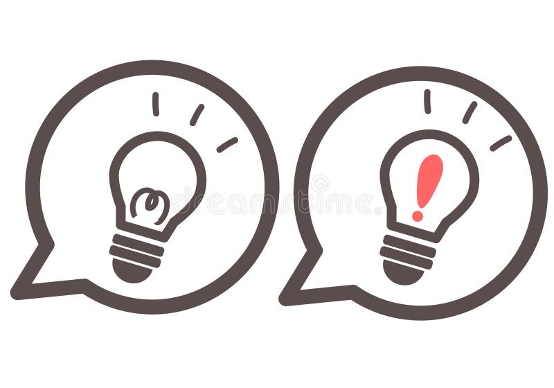 Illustration of a Light Bulb Glowing with a Flashing Image Stock Vector ...