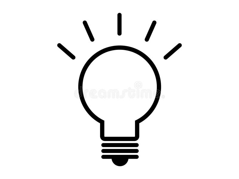 Illustration of Light Bulb Mark (inspiration Icon) Stock Vector ...
