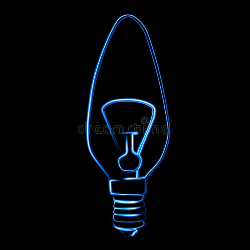 Neon Light Bulb Drawing Stock Illustrations – 651 Neon Light Bulb ...