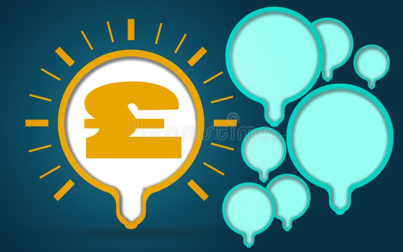 Illustration of Light Bulb with a Pound Sign Stock Illustration ...