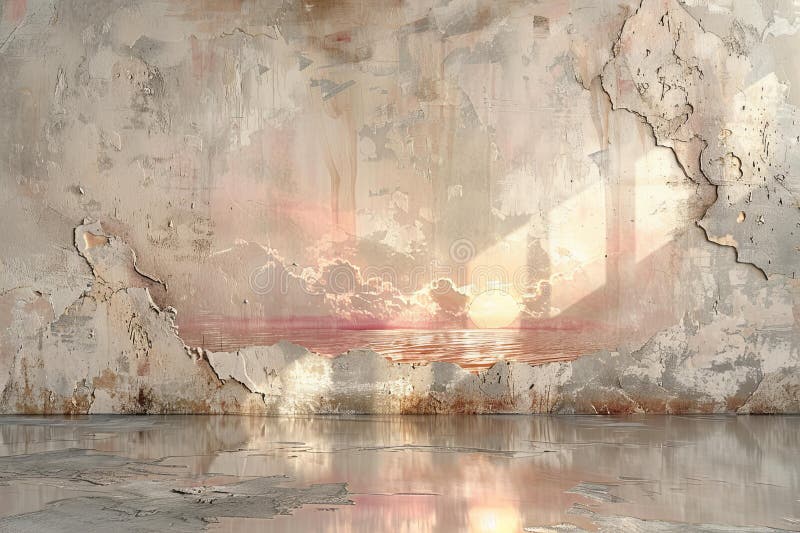 Illustration of Light Reflections on a Wall Covered in a Light Shade of ...