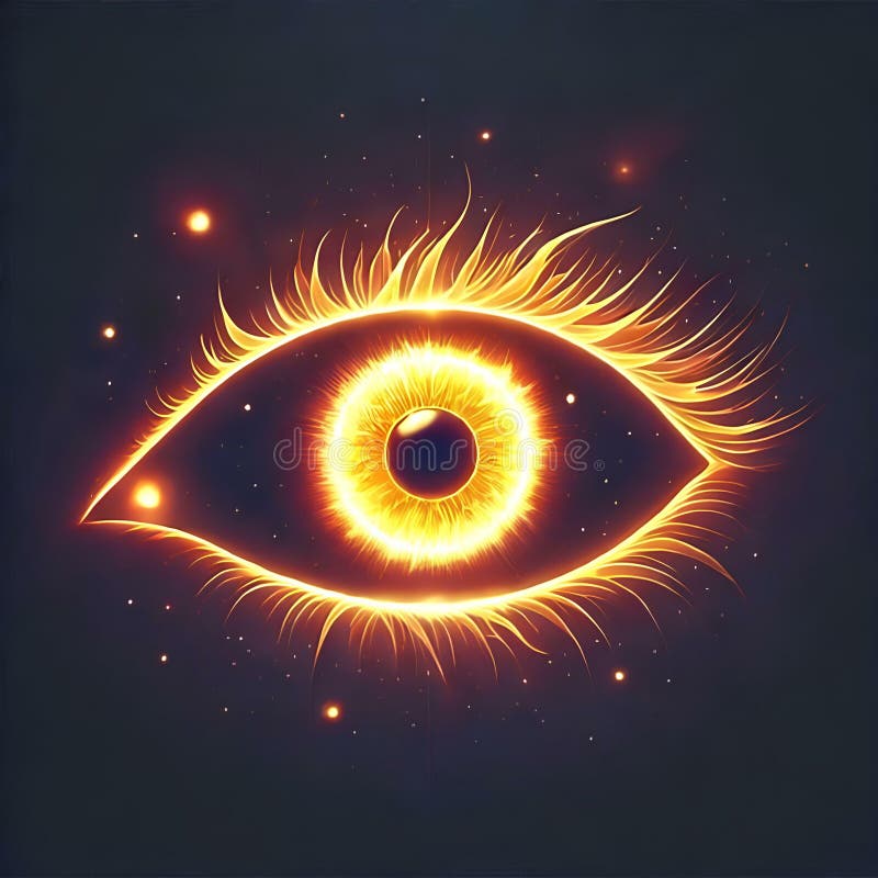 Illustration of a Light Source Reflected in the Eye Stock Illustration ...