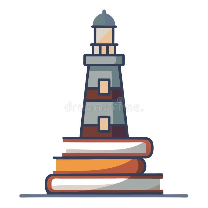 Lighthouse Built on Knowledge: a Beacon of Learning and Education Stock ...