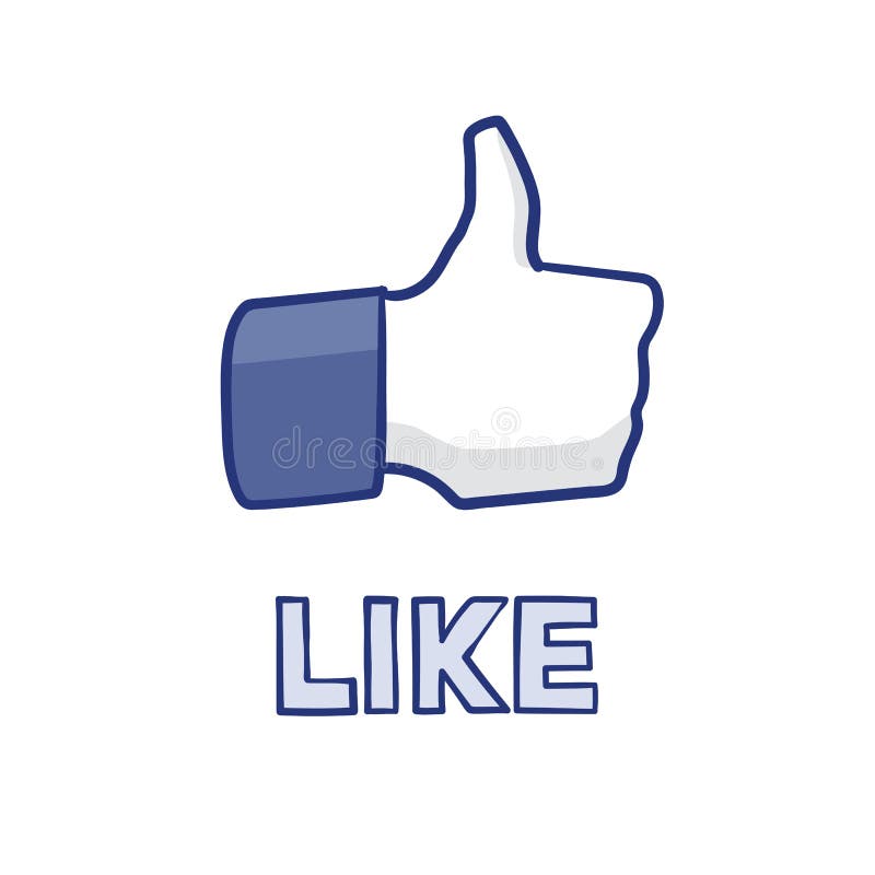 Illustration of Like Hand Icon Stock Vector - Illustration of person ...