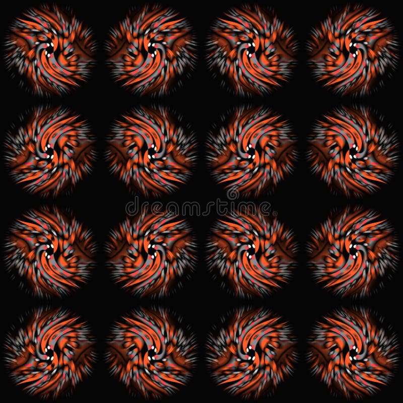 Orange and Silver Abstract Illustration Stock Illustration ...