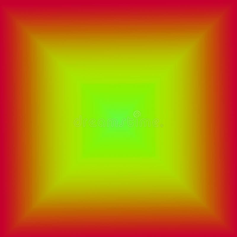 Illustration of Lime Green 3D Pyramid with Red Square Frame Stock ...