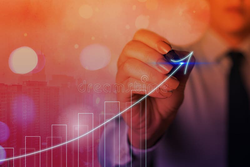 Illustration Line with Arrow Arrowhead Progressing Moving Upward ...