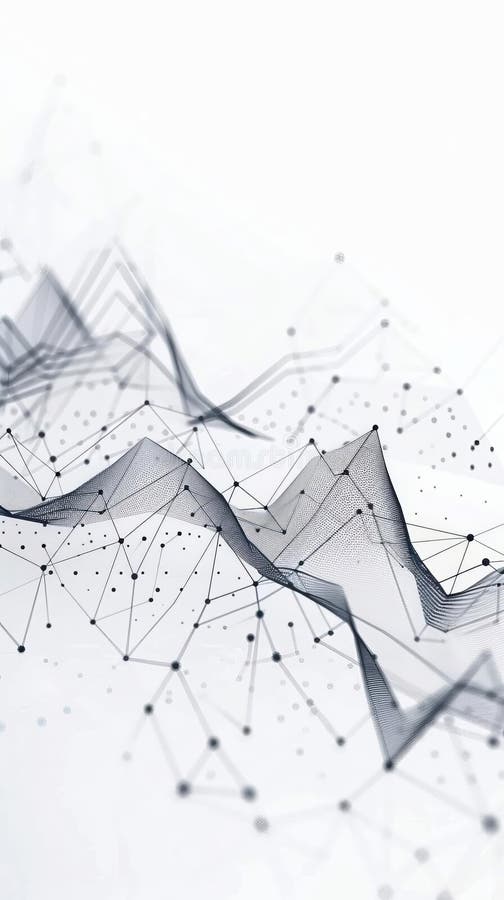 Illustration of a Line Graph with AI Text Integrated into the Design on ...