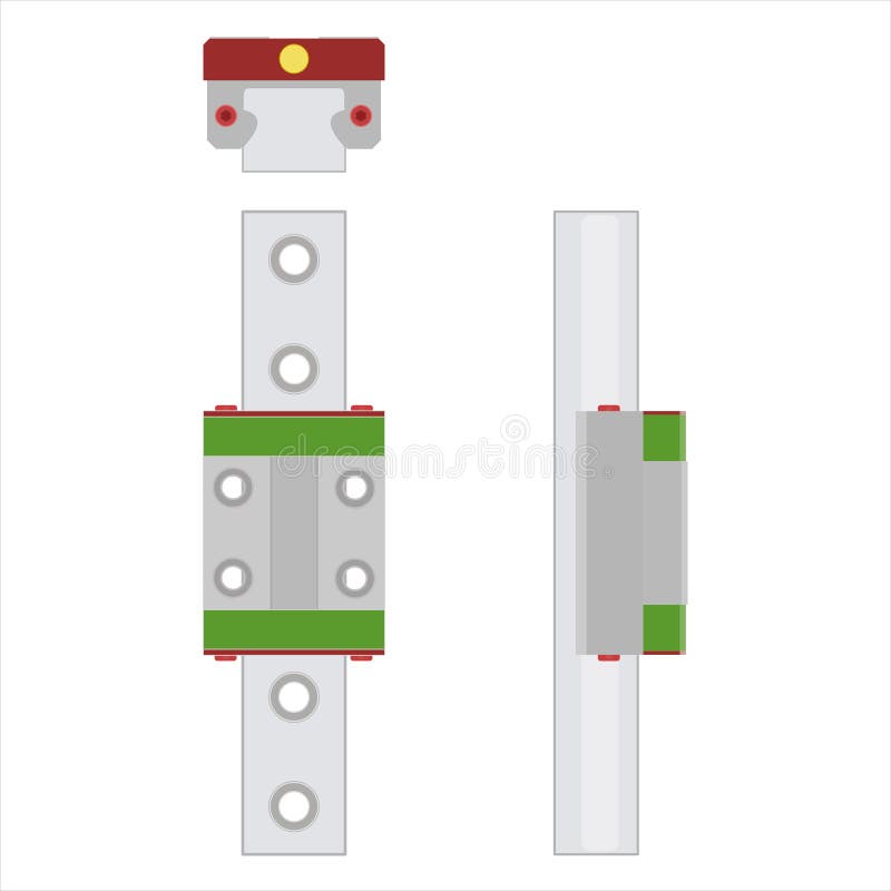 Illustration of Linear Guide with View Projection Stock Illustration ...