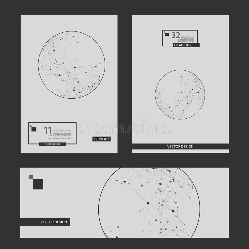 Illustration Lines Network Technology. Tech Vector Sphere. Connection ...
