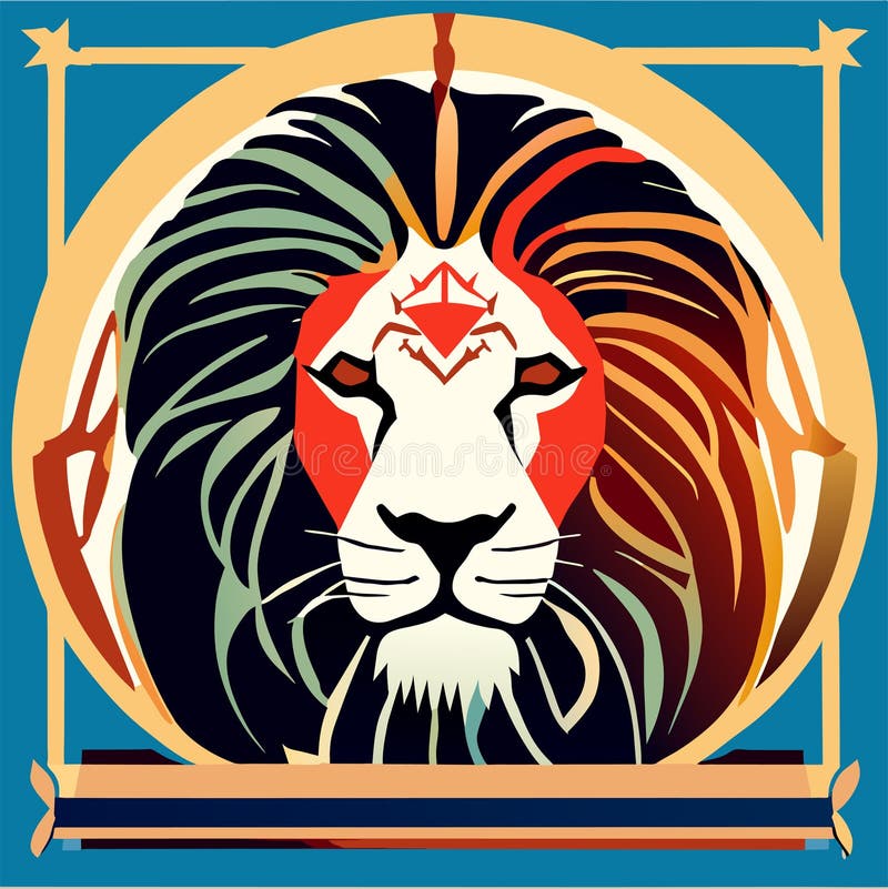 Illustration of a Lion in the Style of Pop Art. Vector Illustration AI ...