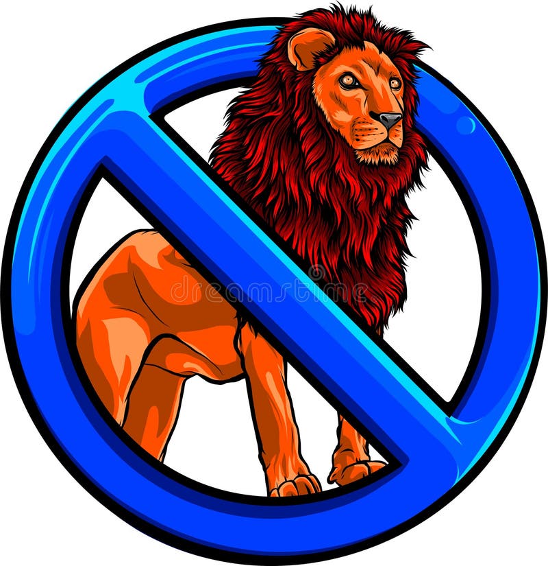 Warning Sign Danger Signal Lion Stock Illustrations – 19 Warning Sign ...