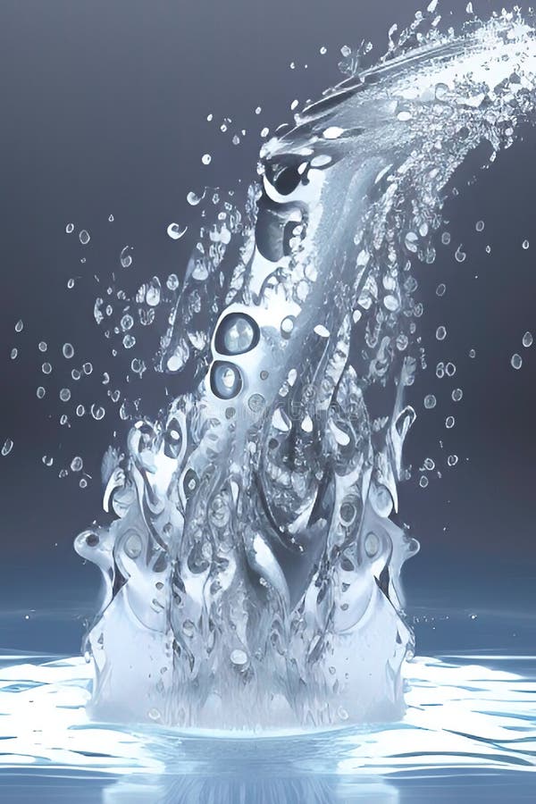 Illustration of Liquid Water Splash Stock Illustration - Illustration ...