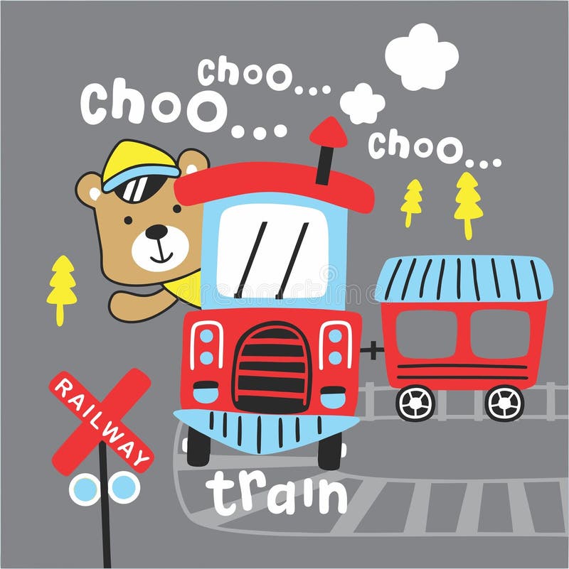 Little Train Print Vector Art Stock Vector - Illustration of cilp ...