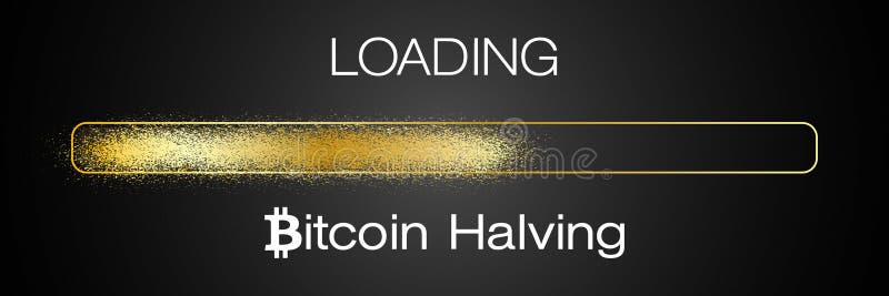 Illustration of a Loading Bar for Bitcoin Halving 2024 Stock ...
