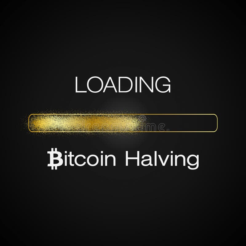Illustration of a Loading Bar for Bitcoin Halving 2024 Stock ...