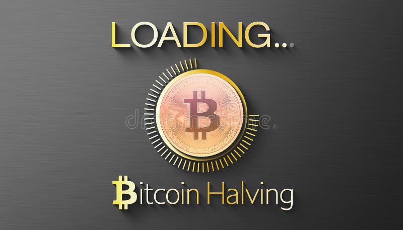Illustration of a Loading Bar for Bitcoin Halving 2024 Stock ...