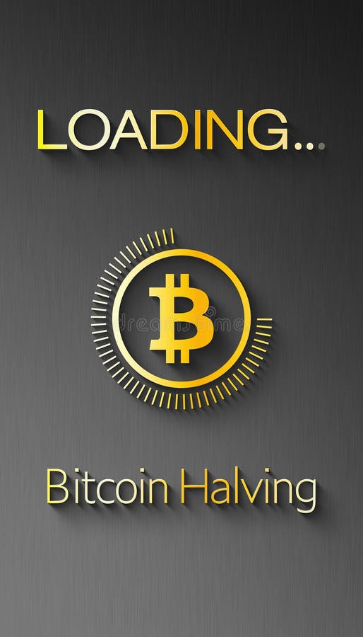 Illustration of a Loading Bar for Bitcoin Halving 2024 Stock ...