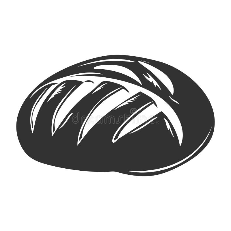Illustration of a Loaf of Bread with Slashed Crust Design. Stock ...