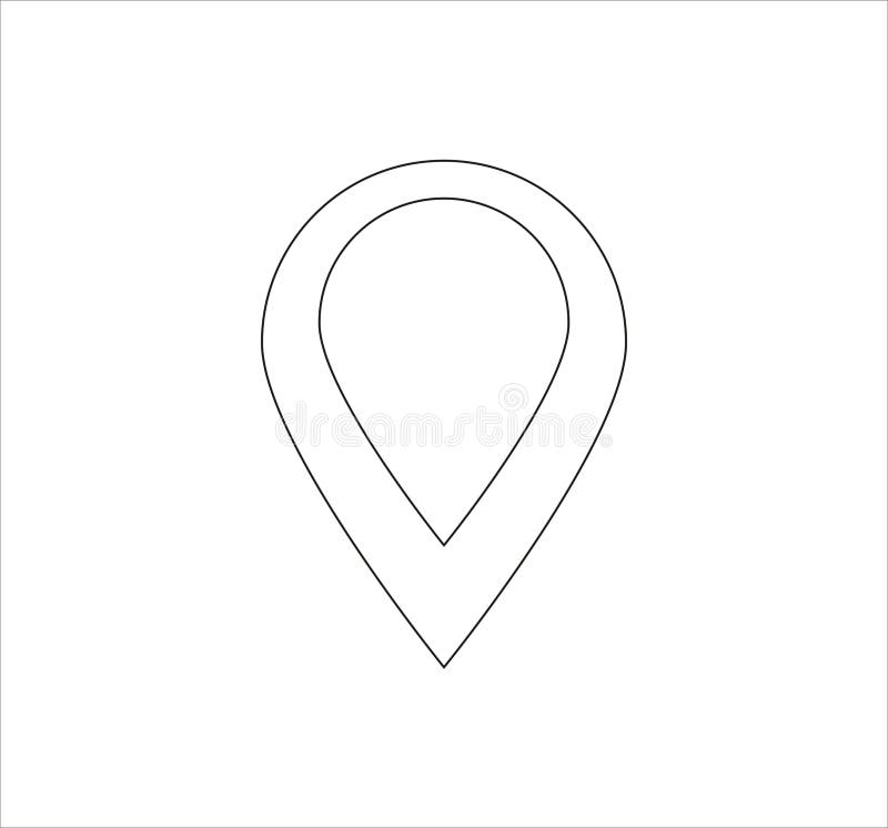 Illustration of a Location Point Icon Isolated on a White Background ...
