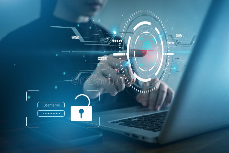 Fingerprint Scan for Secure Access To Protected Network Dashboard Stock ... Fingerprint Scan for Secure Access To Protected Network Dashboard Stock ...
