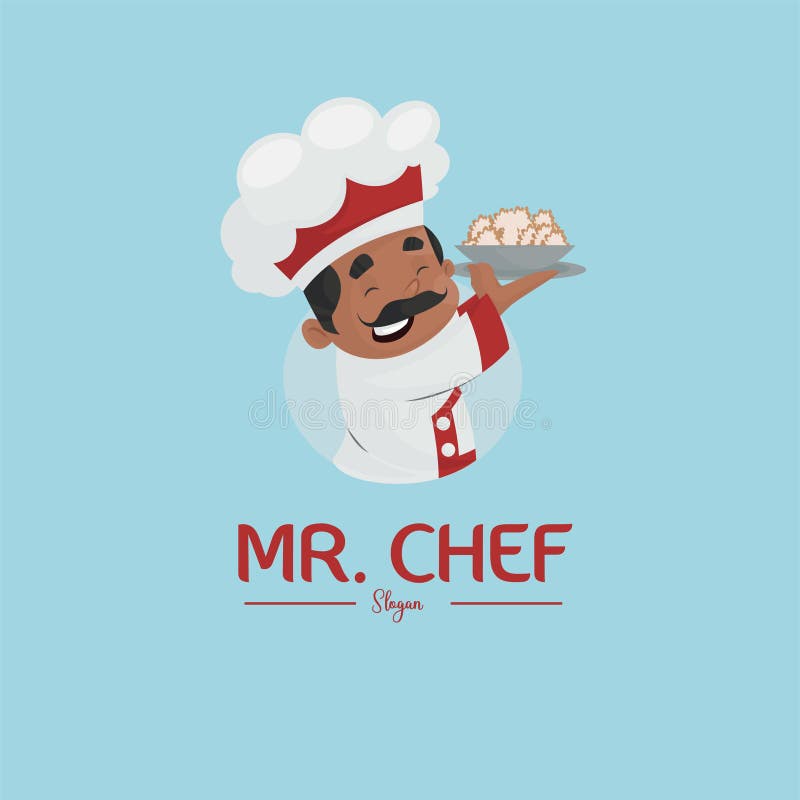 Mr. Chef Vector Mascot Logo Stock Vector - Illustration of design ...