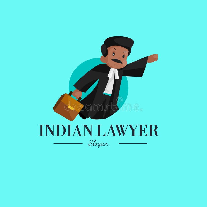 Indian Lawyer Vector Mascot Logo Stock Vector - Illustration of india ...