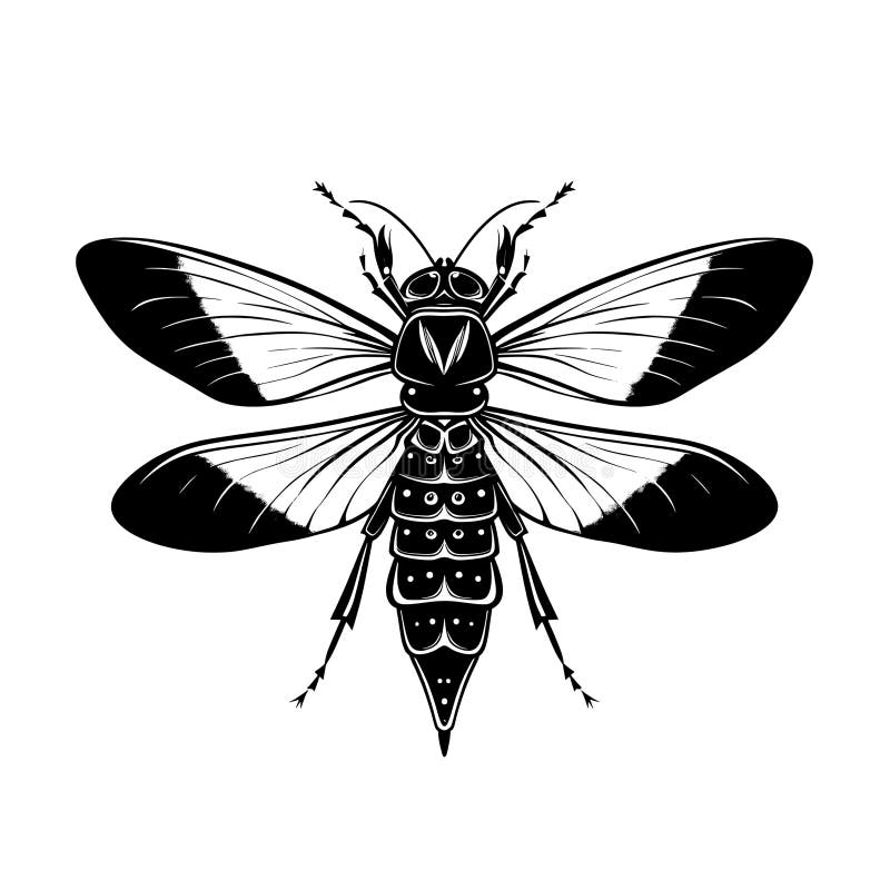 Logo Design, Line Art of Firefly, Minimal, Navy Blue Lines. Stock ...