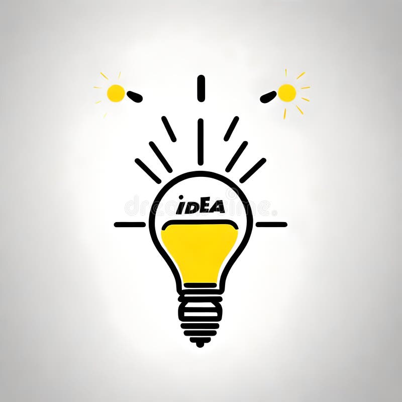 Illuminated Creativity: Idea Lamp Logo Stock Illustration ...