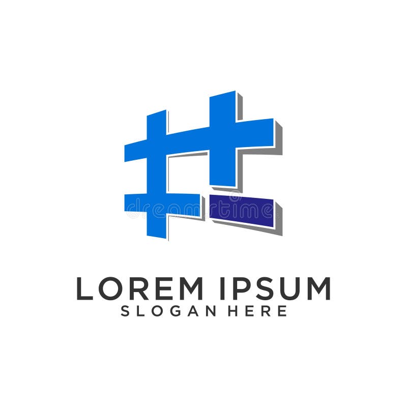 Hastag logo design stock vector. Illustration of icon - 131111768