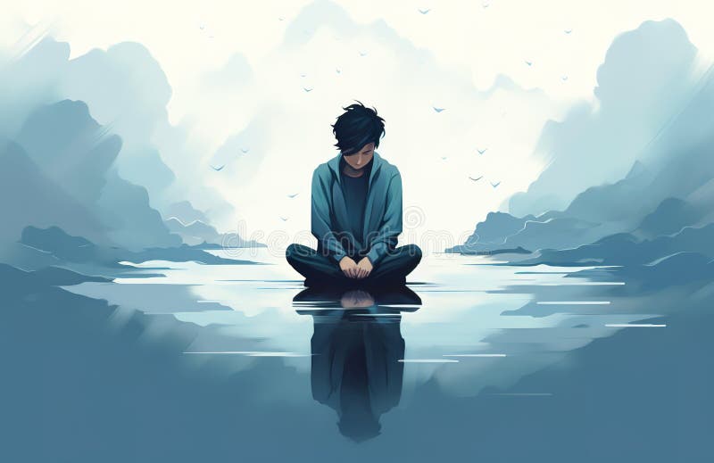 Lonely Young Guy with Depression Suffering Emotional Problems Looking ...