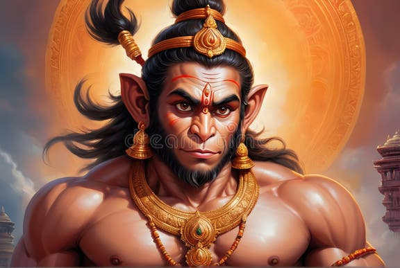 Illustration of Lord Hanuman Stock Illustration - Illustration of ...