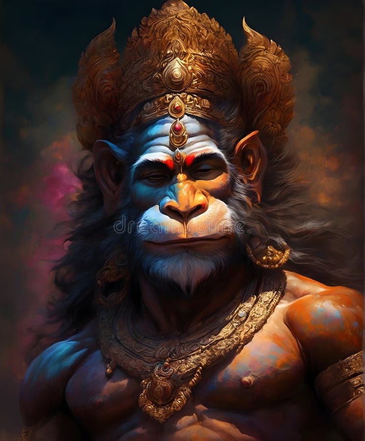 Illustration of Lord Hanuman Stock Illustration - Illustration of ...