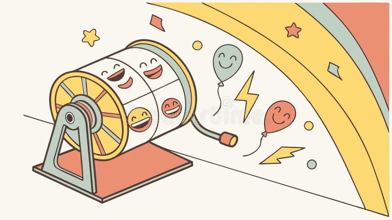 Illustration of a Lottery or Raffle Drawing Machine with Ticket Vector ...