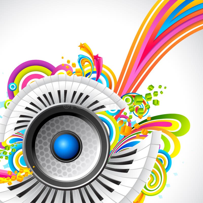 Abstract Musical Background Stock Vector - Illustration of grungy, loud ...