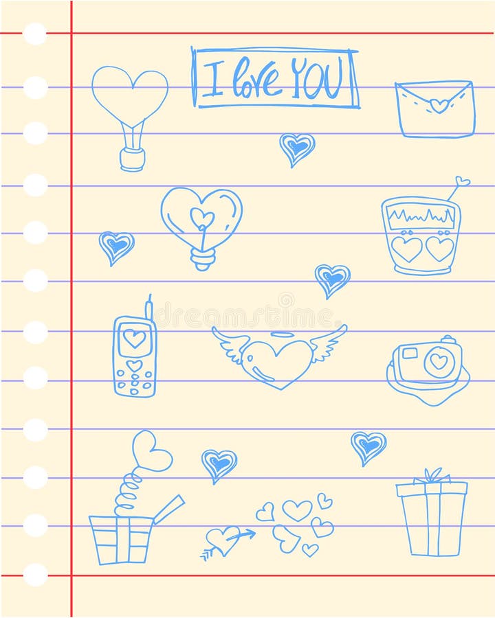 Illustration of Love Theme Paper Stock Vector - Illustration of ...