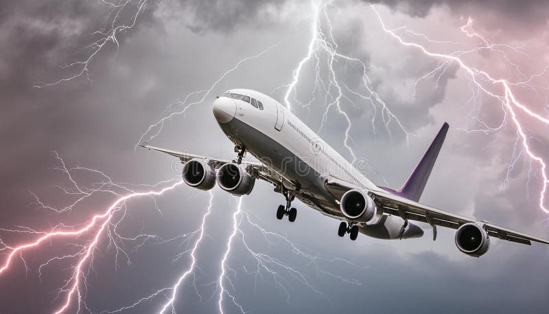 Illustration of Low Angle of Dramatic View of Airplane Flying in Dark ...