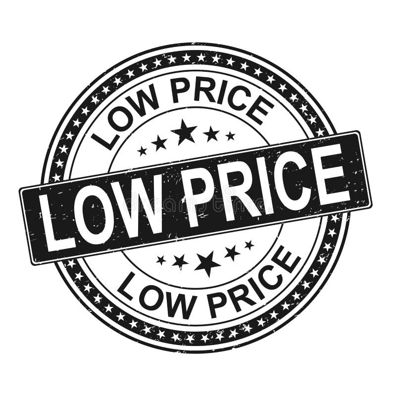 Illustration of Low Price Black Stamp Design Icon Stock Vector ...