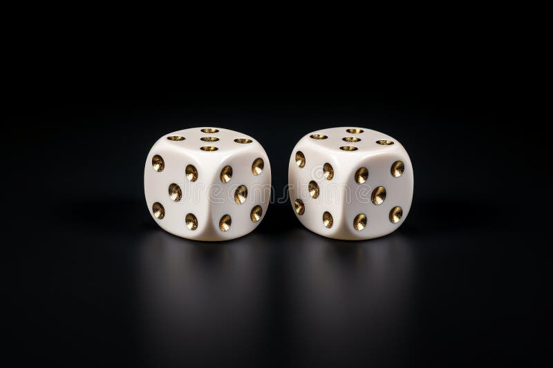 Illustration of Lucky White Dice Isolated on White Background ...