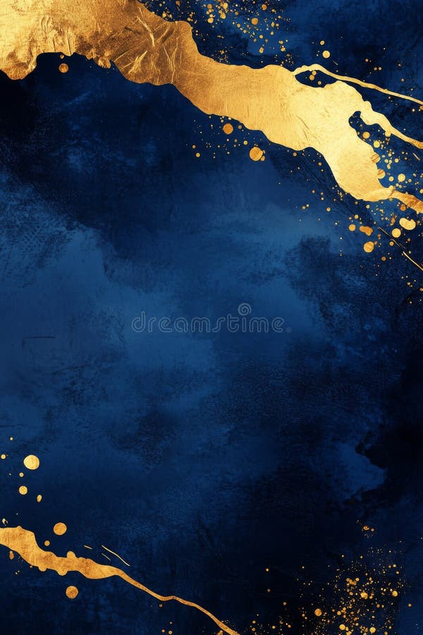 An Illustration of a Luxurious Abstract Background with Blue and Gold ...