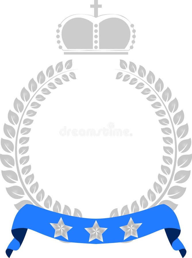 Illustration of a Luxurious Silver Laurel To Honor Stock Vector ...
