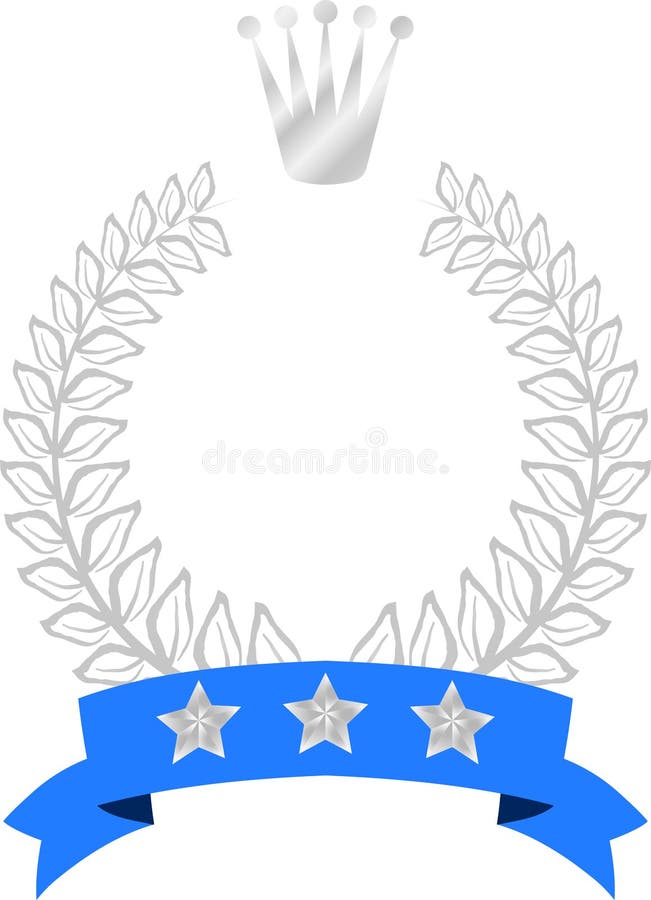 Illustration of a Luxurious Silver Laurel To Honor Stock Vector ...