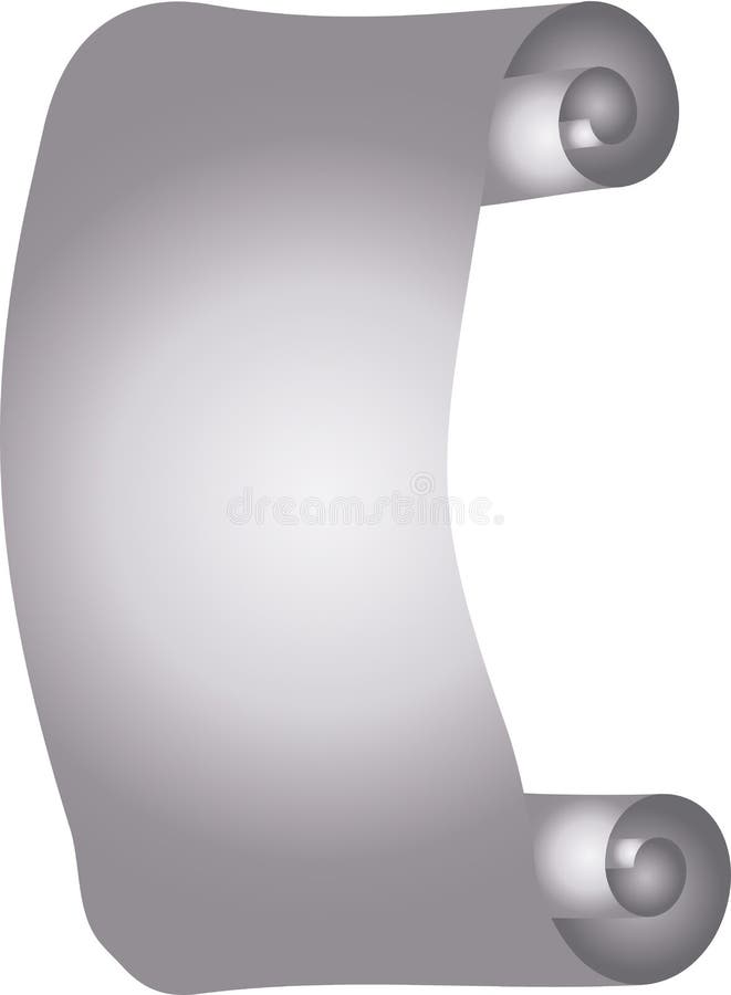 Silver scroll banner stock vector. Illustration of curl - 60656996