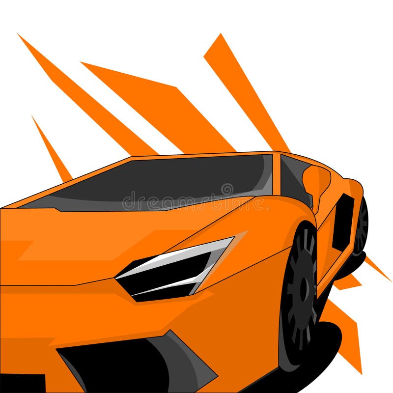 Illustration Luxury Super Car, Hand Drawing, Stock Illustration ...