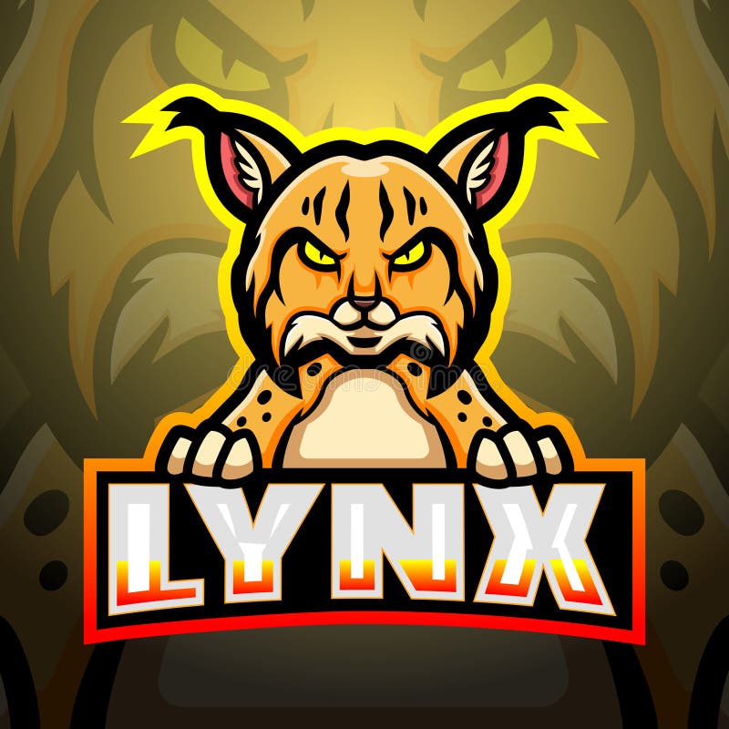 Lynx Mascot Esport Logo Design Stock Vector - Illustration of mammal ...