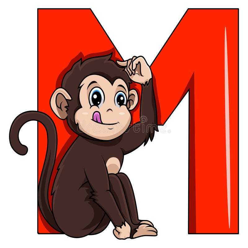 Letter M Monkey Stock Illustrations – 250 Letter M Monkey Stock ...