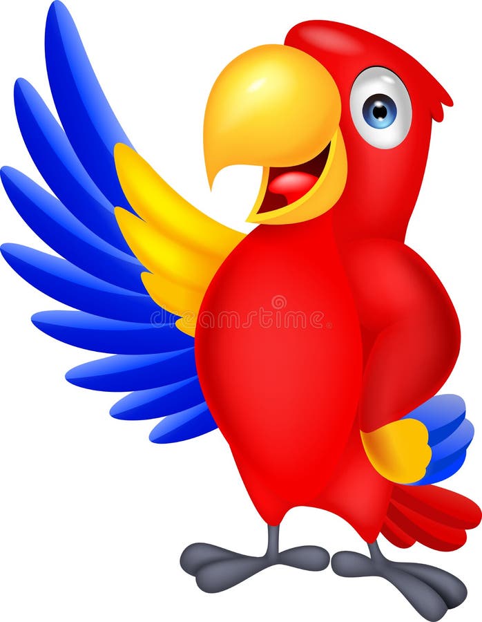 Disney Cartoon Scarlet Macaw