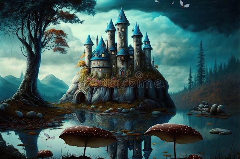 Illustration of the Magic Castle Stock Illustration - Illustration of ...